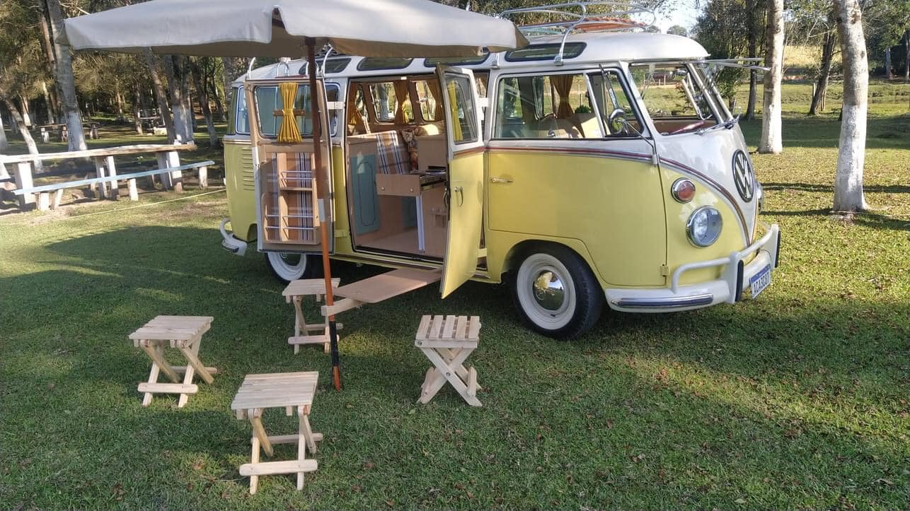 VW T1 camper | yellow/offwhite | 1500cc - Kombi Kings